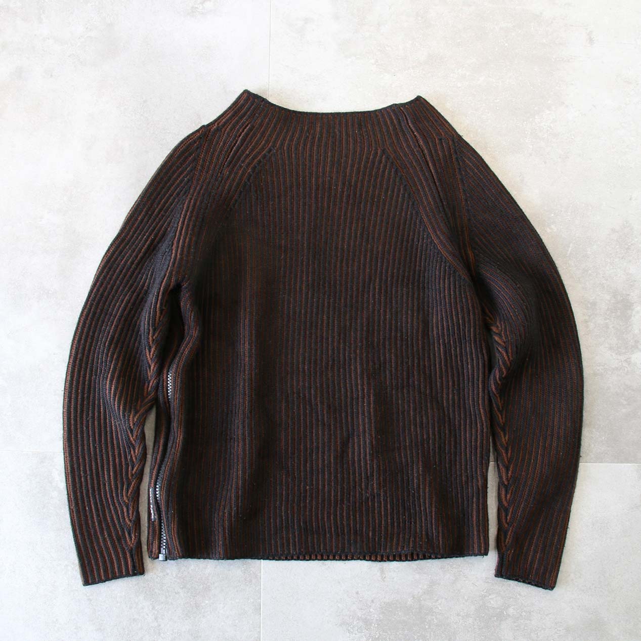 POST JUNK / 00’s～ TITTO BLUNI Asymmetrical Side Zip Sweater [M]